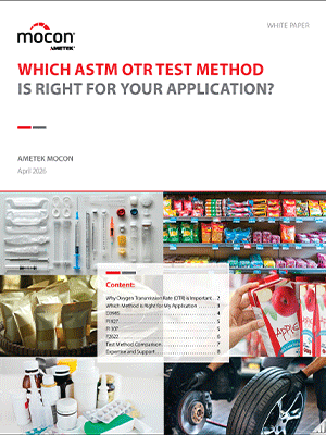 Oxygen Permeation Analyzers - OTR Testers | AMETEK MOCON